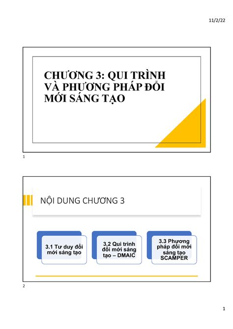 Slide Đổi Mới Sáng Tạo Và Khởi Nghiệp ChƯƠng 3 Qui TrÌnh VÀ PhƯƠng PhÁp ĐỔi MỚi SÁng TẠo 1
