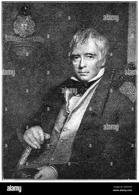 Portrait Of Walter Scott A Scottish Historical Novelist Poet