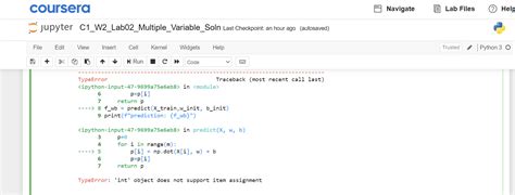 Errorlinear Regression Week 2 Supervised Ml Regression And