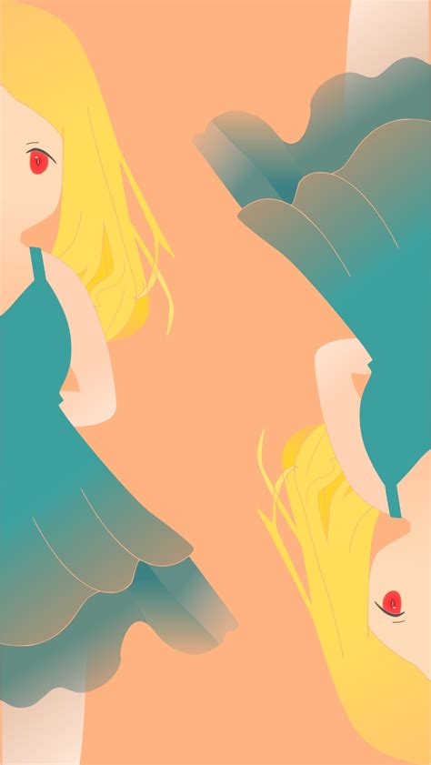 Safebooru 1girl Arms Behind Back Blonde Hair Blue Dress Dress Flat
