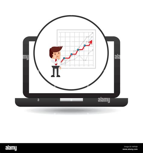 Businessman Oil Technology Economic Graph Vector Illustration Eps 10
