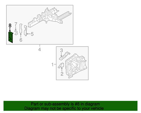 2012 2017 Hyundai Veloster Fender Rail Reinforcement Bracket 64625