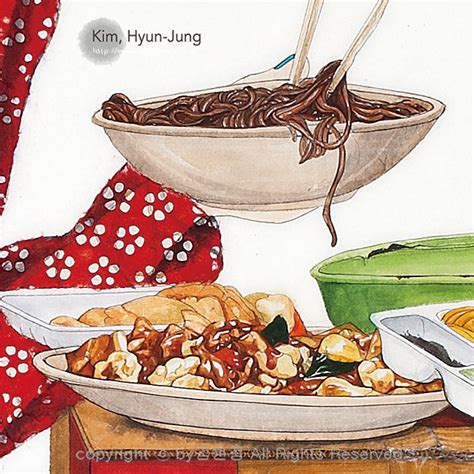 한국화가 김현정 수채화 음식 푸드아트 음식 일러스트