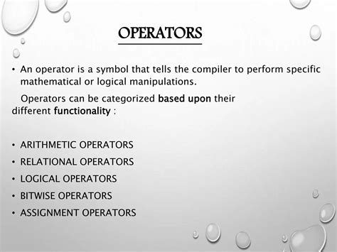 Operators In C Pptx