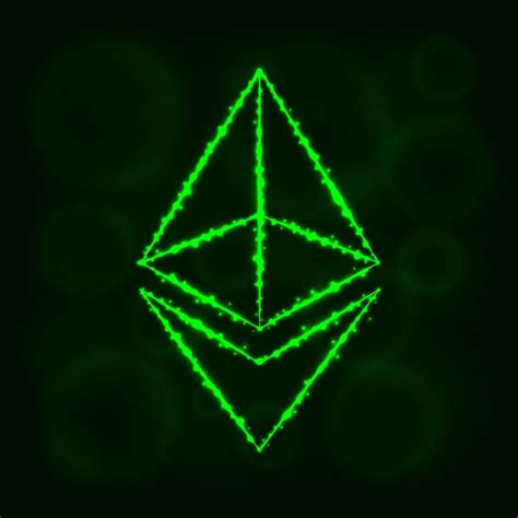 Ethereum Moneda Digital Silueta De Luces Vector Premium