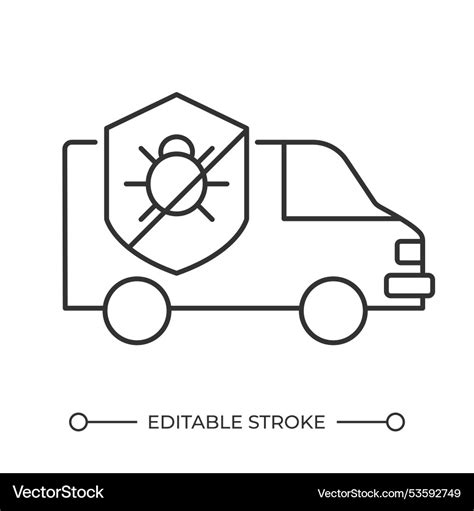 Pest Control Service Linear Icon Royalty Free Vector Image