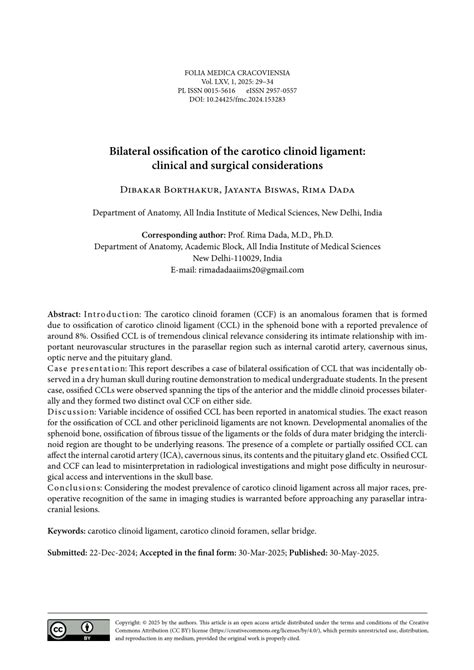Pdf Bilateral Ossification Of The Carotico Clinoid Ligament Clinical