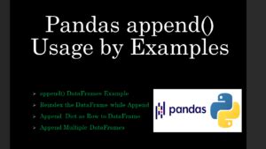 Pandas Append Usage By Examples Spark By Examples