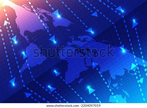 Global Connection Technology Communication Concept Vector Stock Vector Royalty Free 2204097019