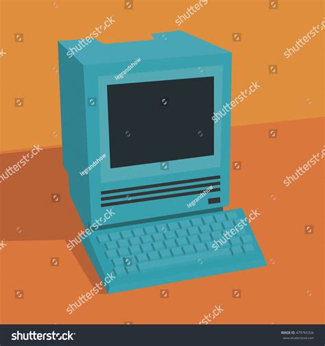 Vintage Personal Computer Keyboard Vector Illustration Stock Vector Royalty Free 479765326