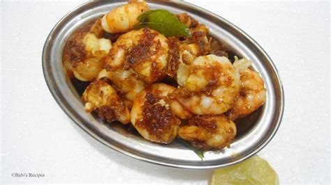 Babi S Recipes Prawn Fry Prawn 65 Shrimp Fry