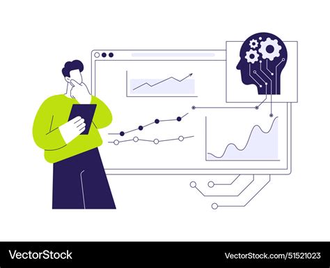 Sales Trend Forecasting With Ai Abstract Concept Vector Image