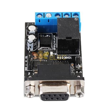 5pcs dc 12v rs232 serial port delay relay switch module pc com db9 mcu