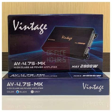 Promo Power Amplifier 4 Channel Vintage Av 4 75 Mk By Lm Audio Grey Diskon 13 Di Seller