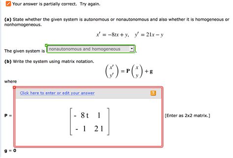 solved state whether the given system is autonomous or