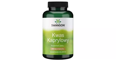 SWANSON Kwas Kaprylowy suplement diety 600 mg 60 kapsułek Przepis