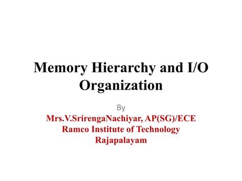 Memory Hierarchy Pptx