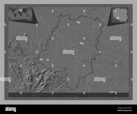 Opolskie Voivodeship Province Of Poland Bilevel Elevation Map With
