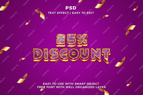 Premium Psd Discount 3d Editable Photoshop Text Effect Style Psd With