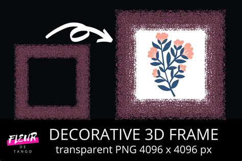 Decorative 3d Squre Frame Clipart V21 Graphic By Fleur De Tango