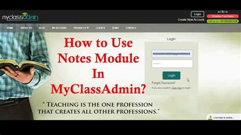 How To Use Notes Module Myclassadmin Youtube