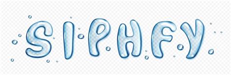 물 유형 글꼴 액체 문자 세트 무료 벡터