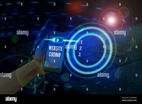 writing note showing website coding business concept for system of