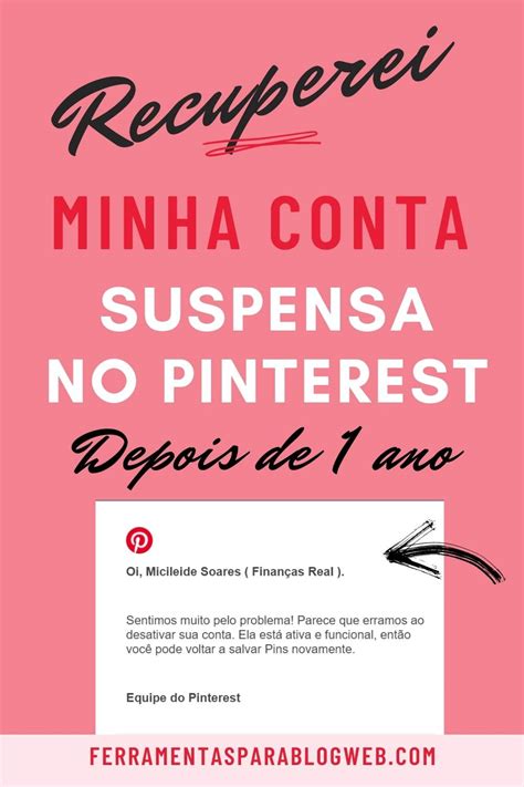 Minha Conta No Pinterest Foi Suspensa O Que Fazer Para Reativar Ferramentas Para Blog Web