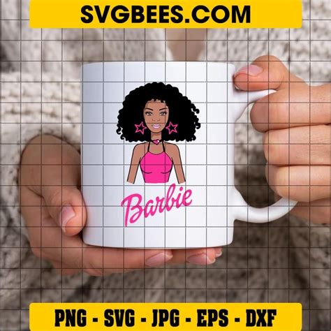 Afro Barbie Svg Barbie Afro Svg Silhouette Barbie Doll Svg