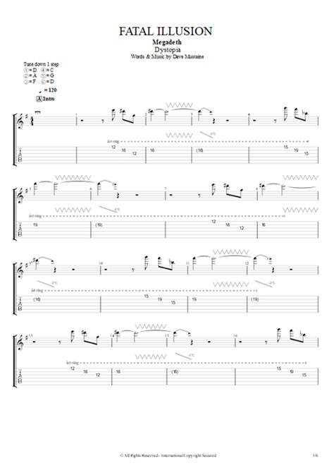 Fatal Illusion Tab By Megadeth Guitar Pro Full Score MySongBook