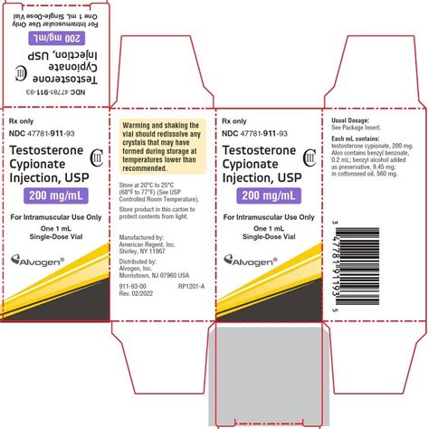 Testosterone Package Insert Prescribing Information