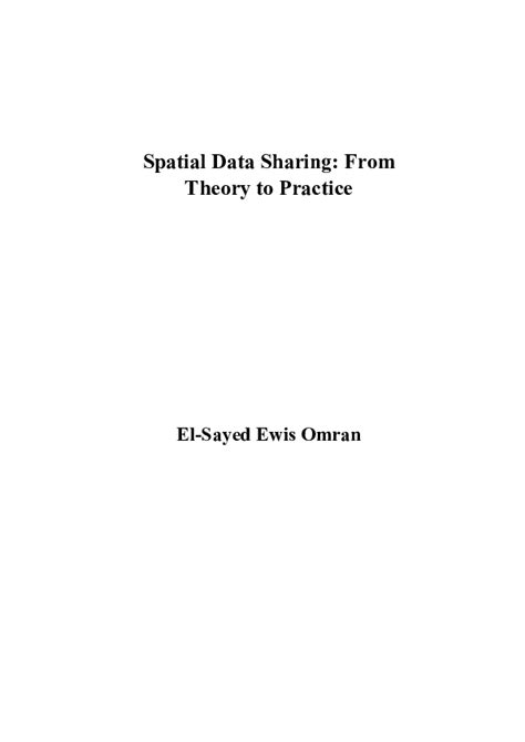Pdf Spatial Data Sharing From Theory To Practice
