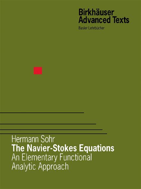 Thenavier Stokesequationsanelementaryfunctionalanalyticapproach Pdf Navier Stokes Equations