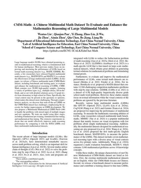 Cmm Math A Chinese Multimodal Math Dataset To Evaluate And Enhance