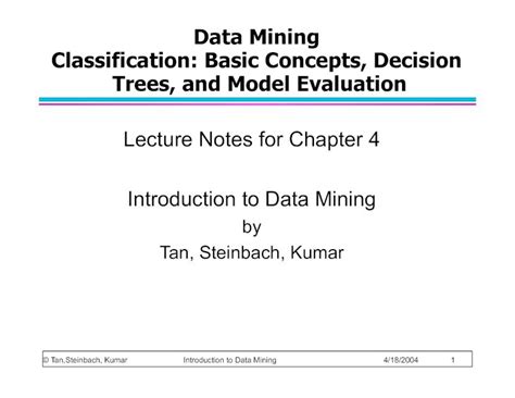 Pdf Data Mining Classification Basic Concepts › ~james › W12 Decisiontreespdfdata Mining