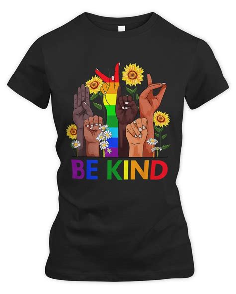 Be Kind Sign Language Lgbt Blm Sunflower Kindness Diversity