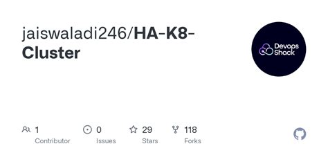 Ha K8 Clusterdevops Shack Ha K8 Clustermd At Main · Jaiswaladi246ha K8 Cluster · Github