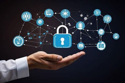 businessman handholding security compliance icons with a secure network