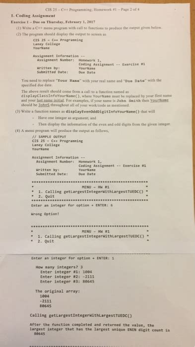 Solved CIS C Programming Hoamework Pape Of Chegg Com