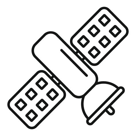 Space Satellite Orbiting Earth Transmitting Signal Icon 48293950 Vector