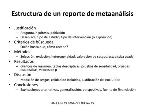 Metaanálisis y revisiones sistemáticas PPT
