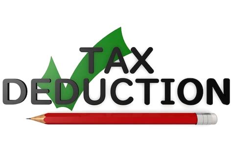 Premium Photo Tax Deduction Word With Red Pencil And Checkmark