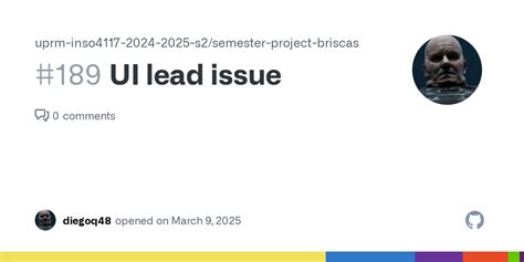 UI Lead Issue Issue 189 Uprm Inso4117 2024 2025 S2 Semester