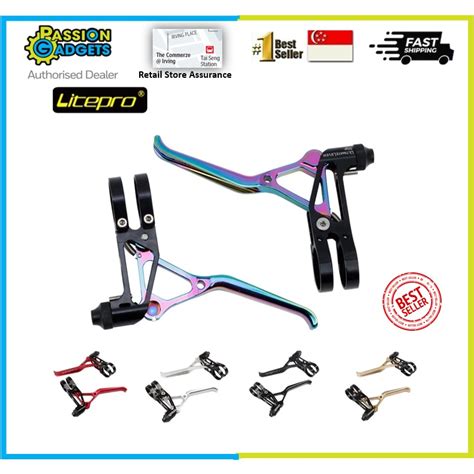Litepro Brake Lever Oil Slick Ultralight Cnc Folding Road Bike Small