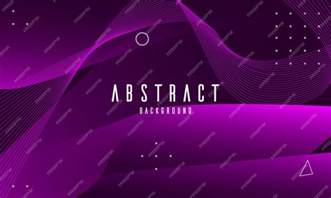 Fondo Violeta Abstracto Con Formas De Contorno Vector Premium