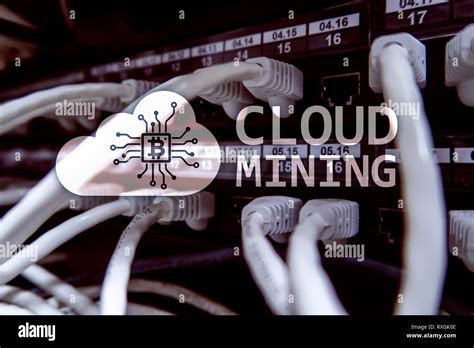 Cloud Computing Data Or Cryptocurrency Bitcoin Ethereum Mining In Data Center Server Room