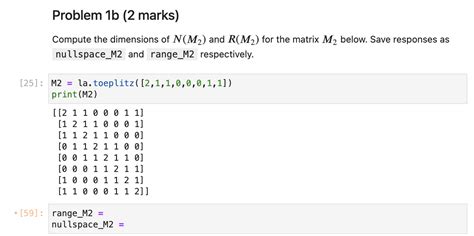 solved [11] import numpy as np import scipy linalg as la