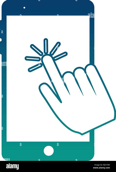 Smartphone Device With Cursor Mouse Vector Illustration Design Stock Vector Image Art Alamy