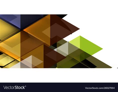 Modern Mosaic Triangle Template Background Great Vector Image