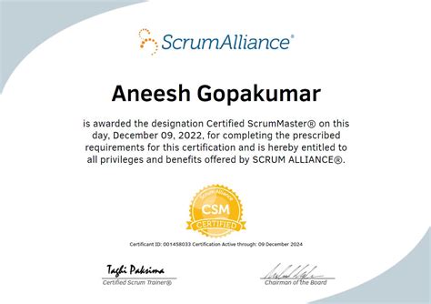 Aneesh Gopakumar On Linkedin Scrum Csm Scrumalliance Scrummaster